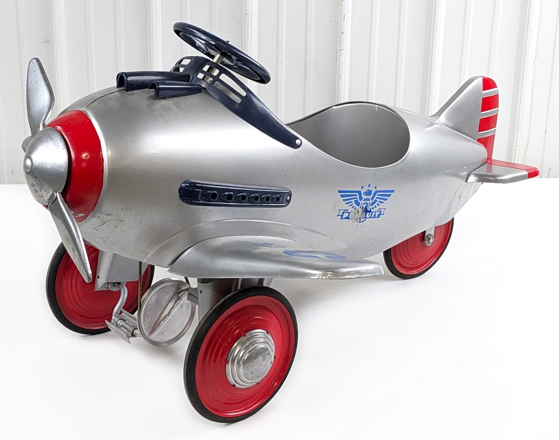 Restored Steelcraft U.s. Army Pursuit Airplane Pedal Car