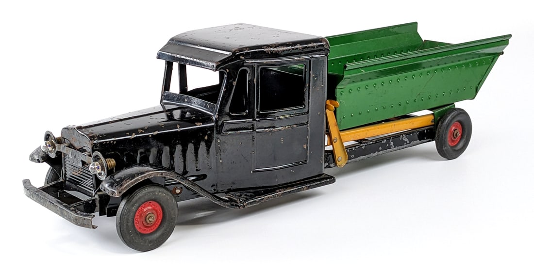 Original Cor-cor Toys Dump Truck W/ Headlights Auction