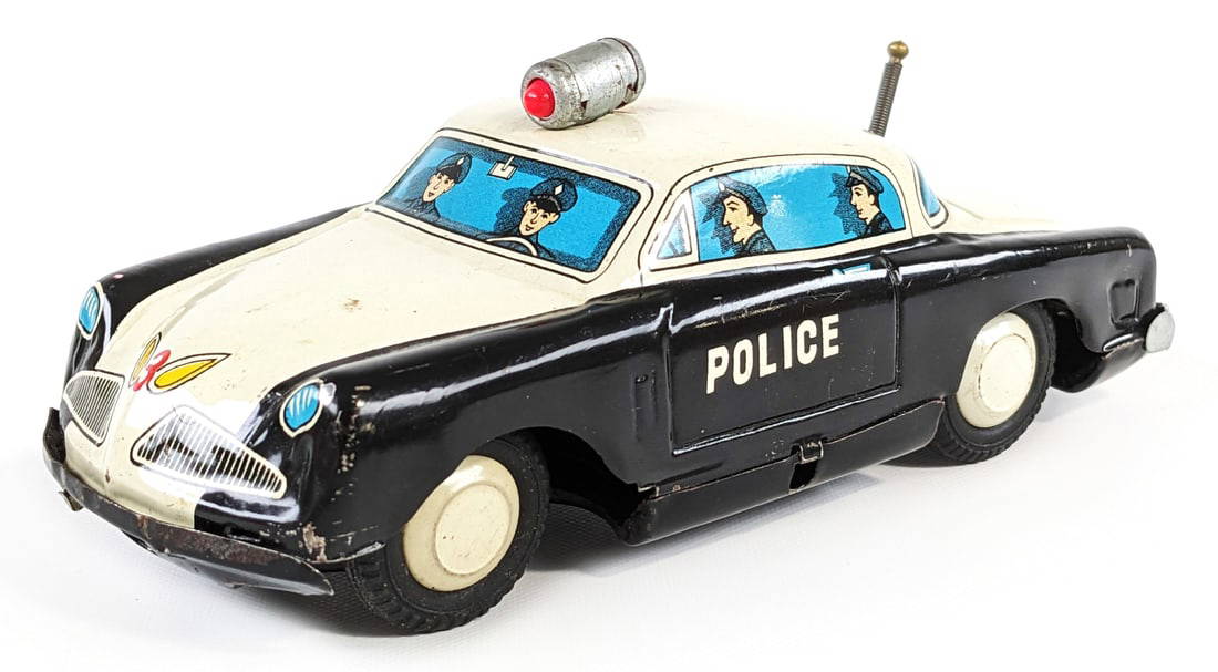 San Toys Japan Tin Battery Op. Studebaker Police Car Auction