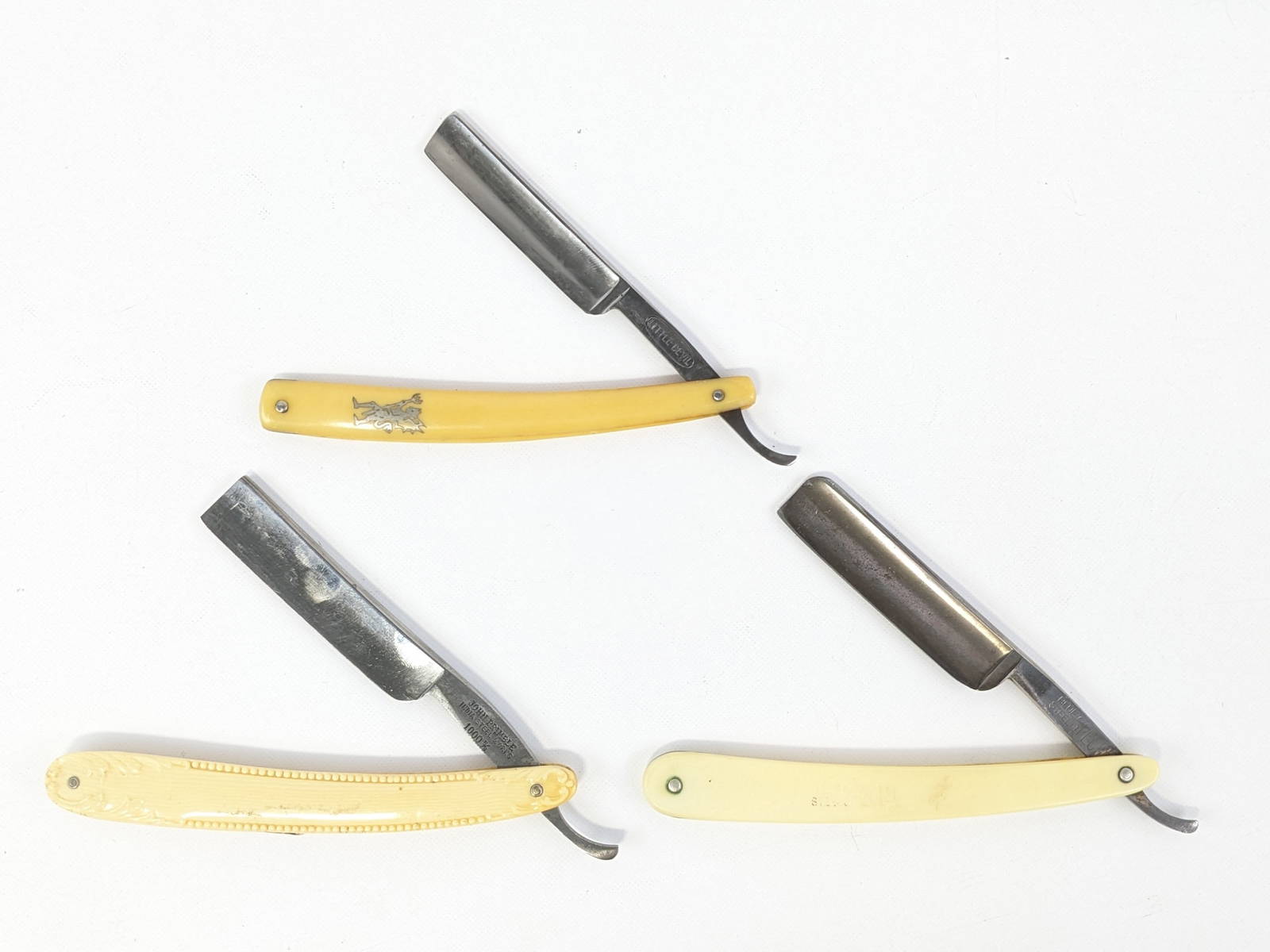 (3) Various Brand Antique Straight Razors Auction
