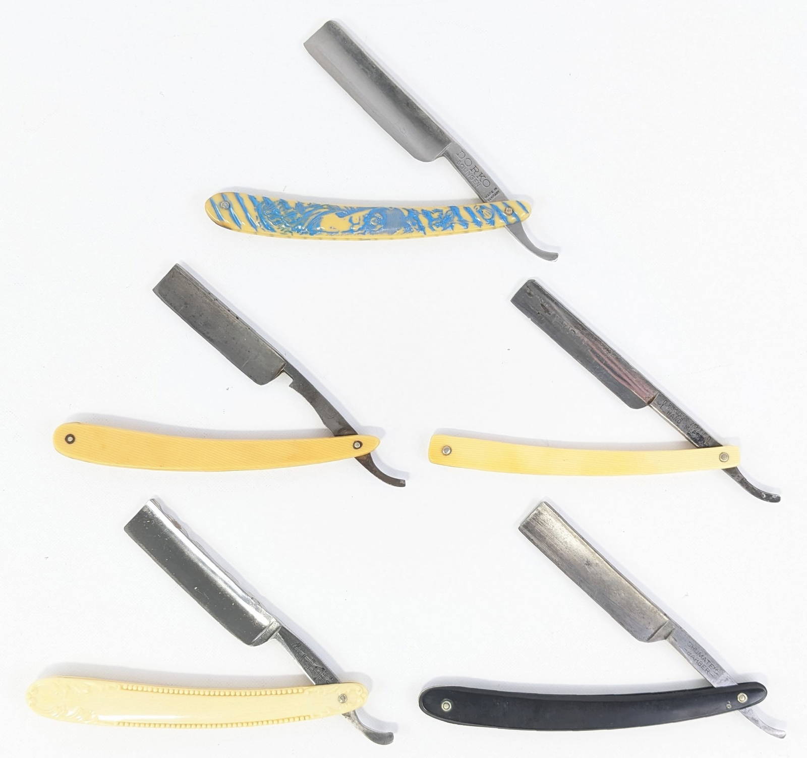 (5) Various Brand Antique Straight Razors Auction