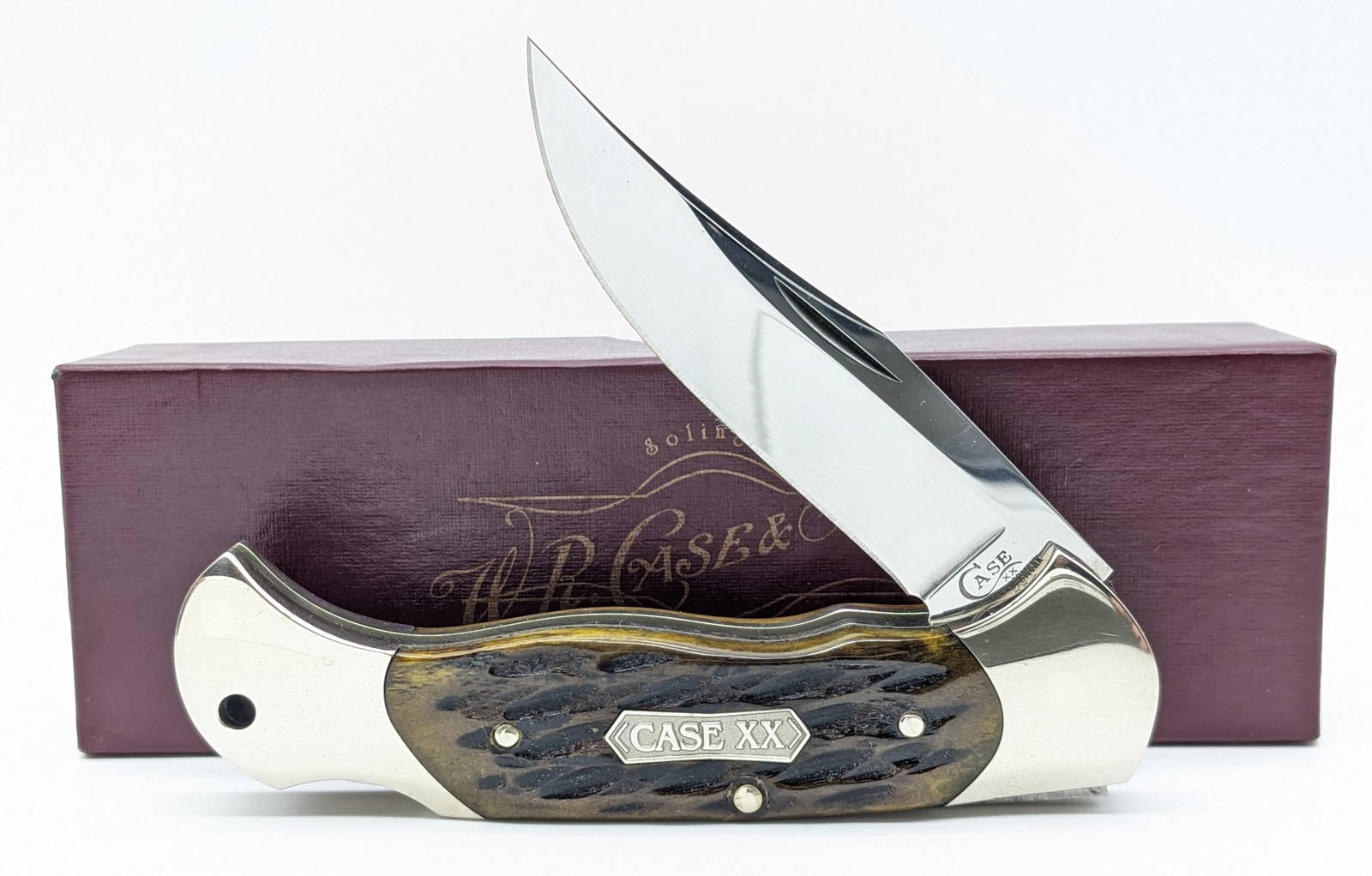 2001 Case Xx Solingen Germany Green Bone Lockback Hunter De161502l 440c ...