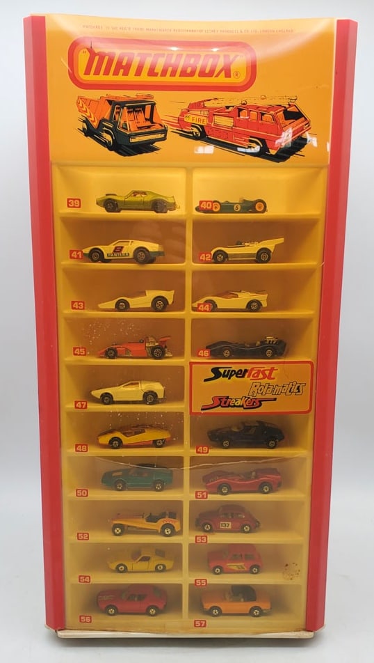 Vintage Matchbox Rotating Display Case Superfast Rolamatics Streakers ...
