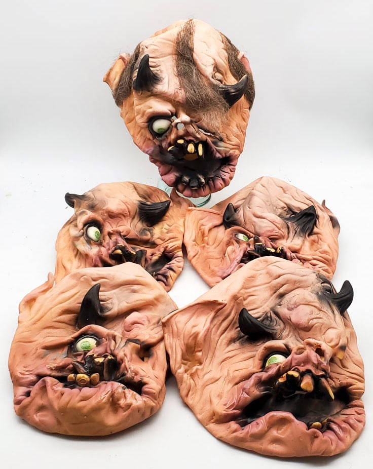 5 Original Distortion Studios Latex Masks Auction