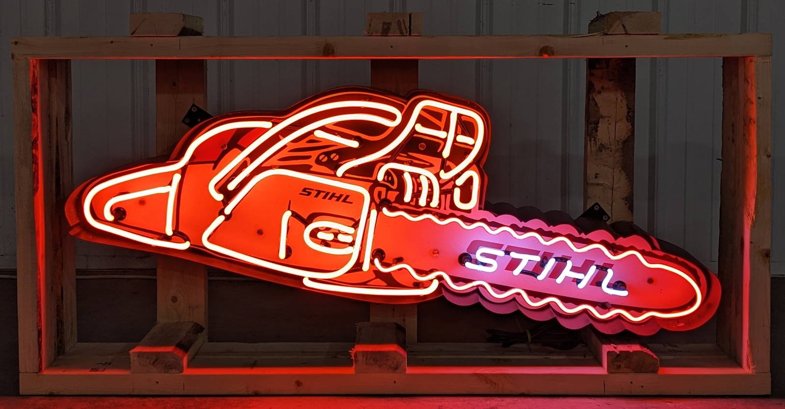 Custom Stihl Chainsaw Neon Sign Auction
