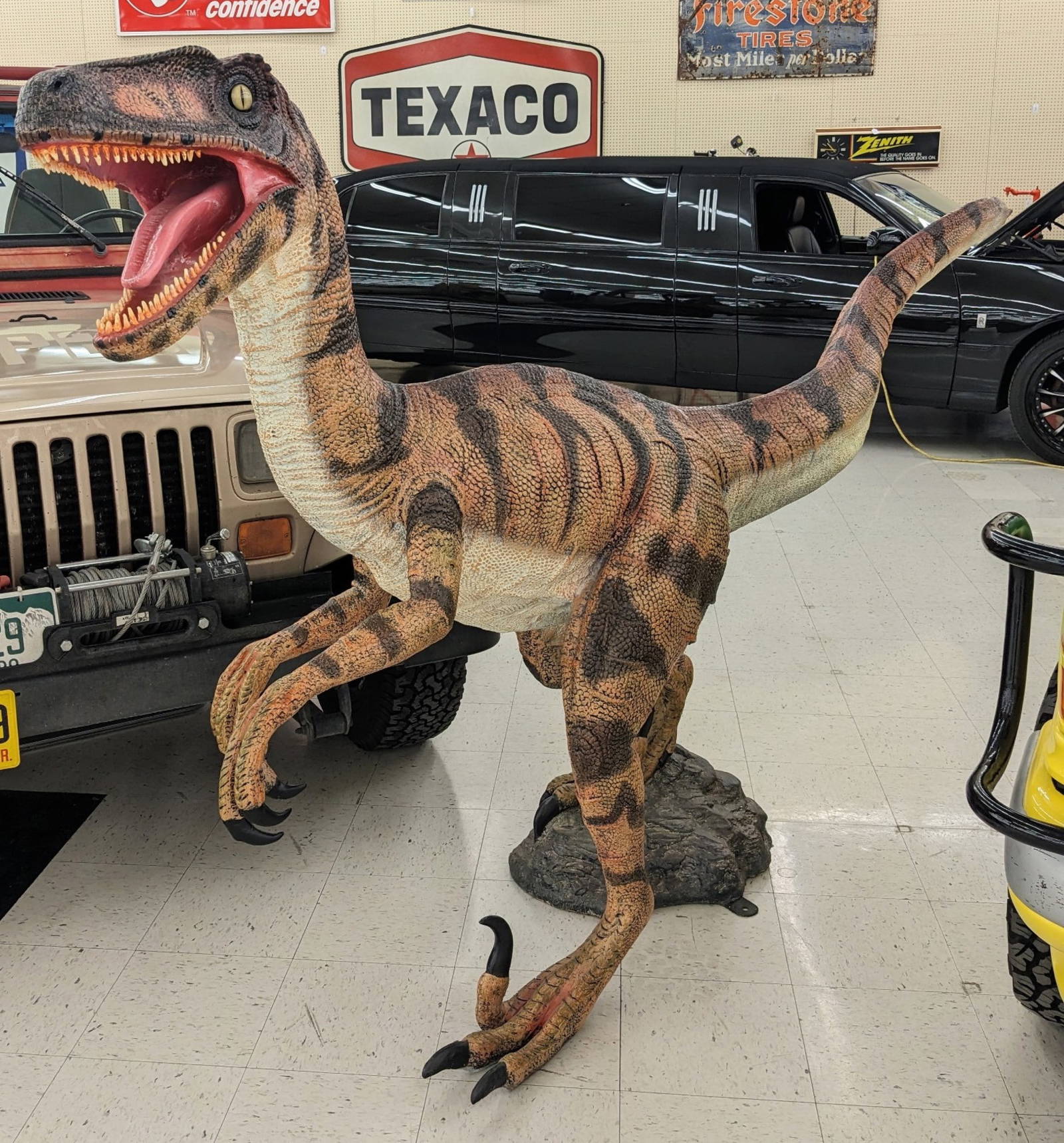 Life Size Velociraptor Dinosaur Resin Prop Auction