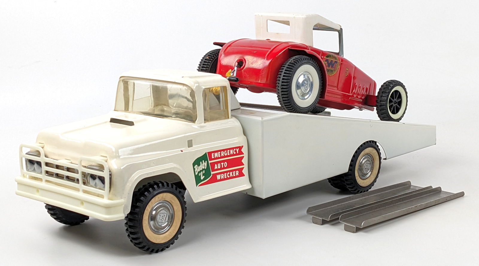 Custom Buddy L Auto Wrecker Ramp Truck W/ Nylint Hot Rod Auction