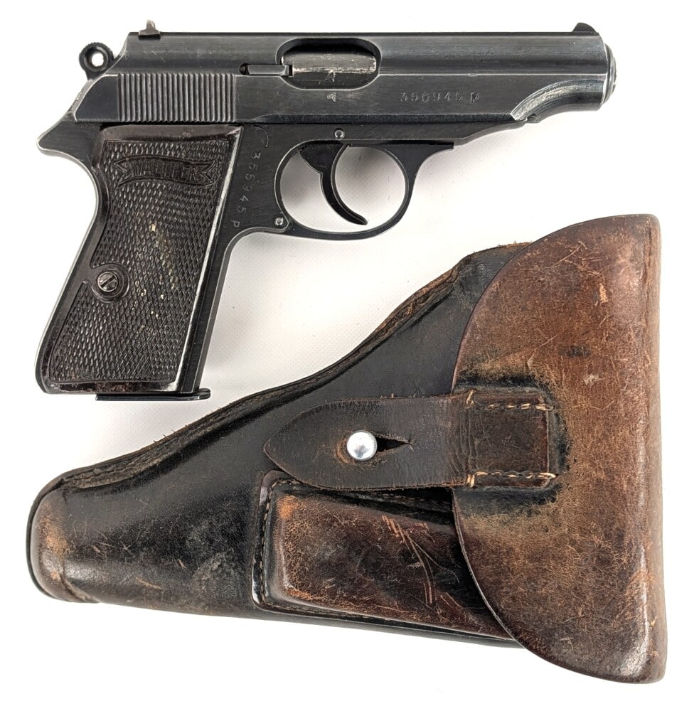 Wwii German Walther Model Pp Police .32 Acp Semi Auto Pistol W/ Holster ...