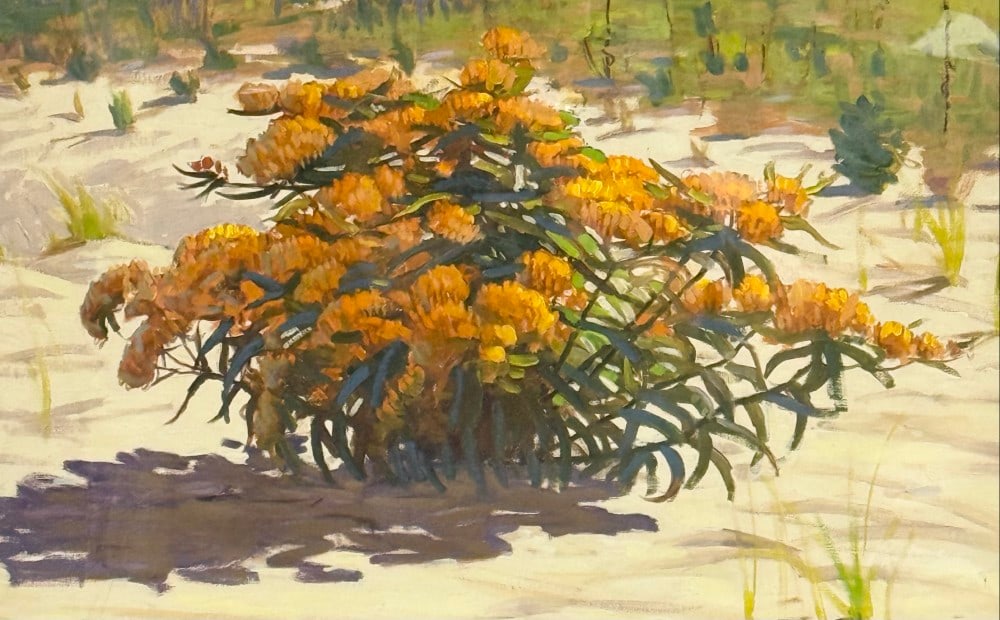 Frank Dudley Indiana Dunes "butterfly Weed" Oil On Canvas Painting Auction
