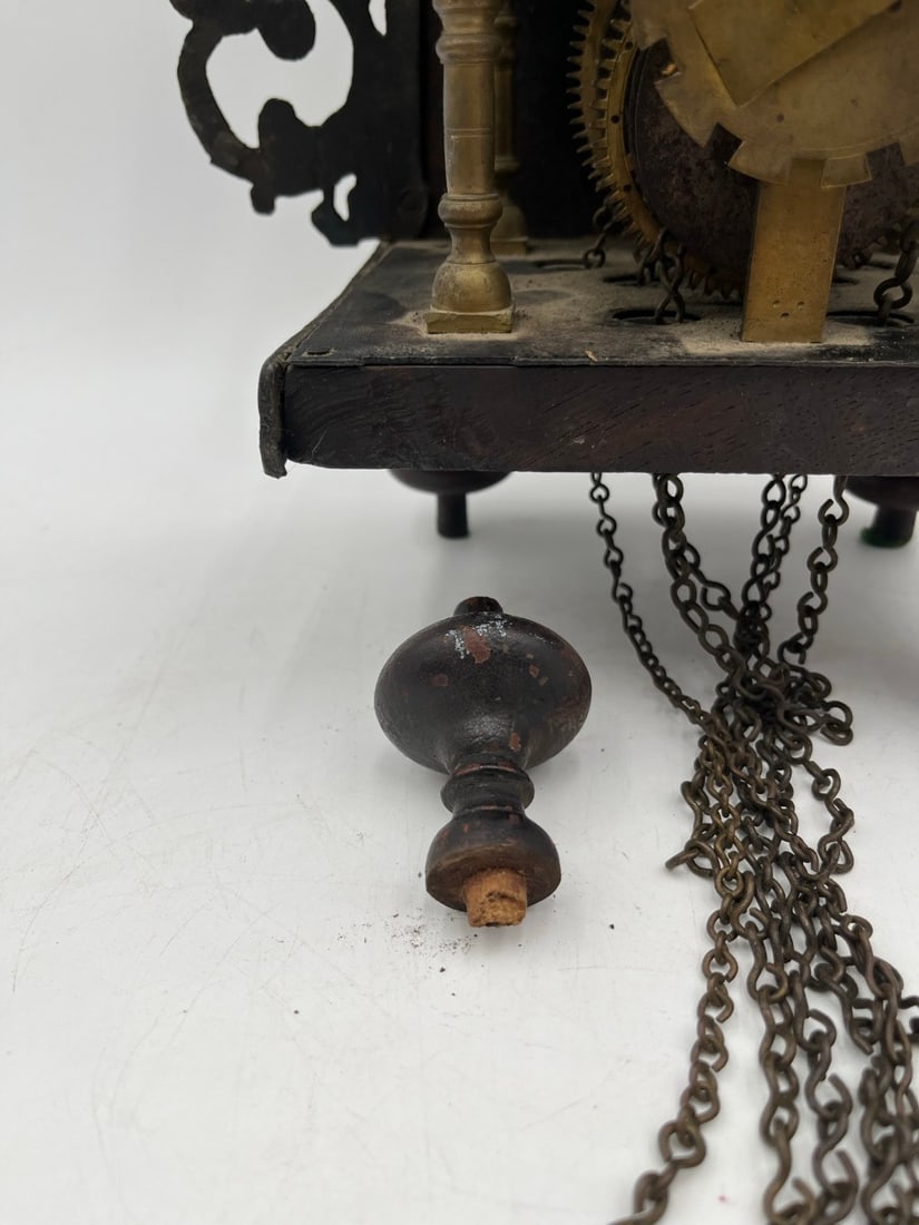 Antique 18th Century Dutch Frisian Stool Wall Clock Auction