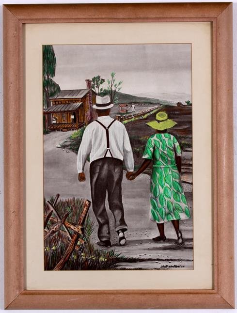 Walt Walker 1977 African American Color Print
