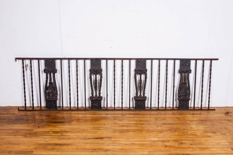 Antique American Iron Railing Section