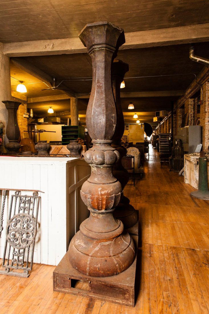 Pair Of Antique Cast Iron Lamp Posts