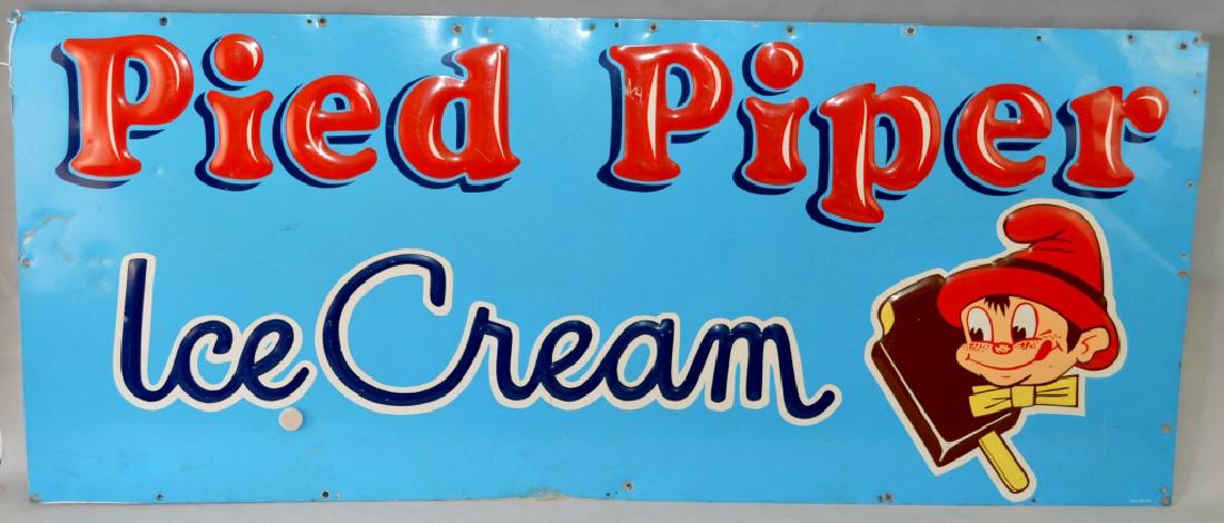 Vintage Pied Piper Ice Cream Sign