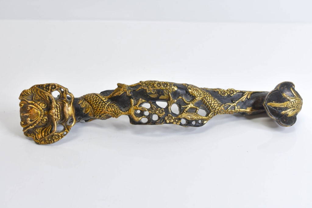 Gilt Bronze Ruyi Dragon Scepter Auction