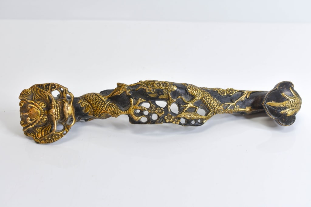 Gilt Bronze Ruyi Dragon Scepter Auction