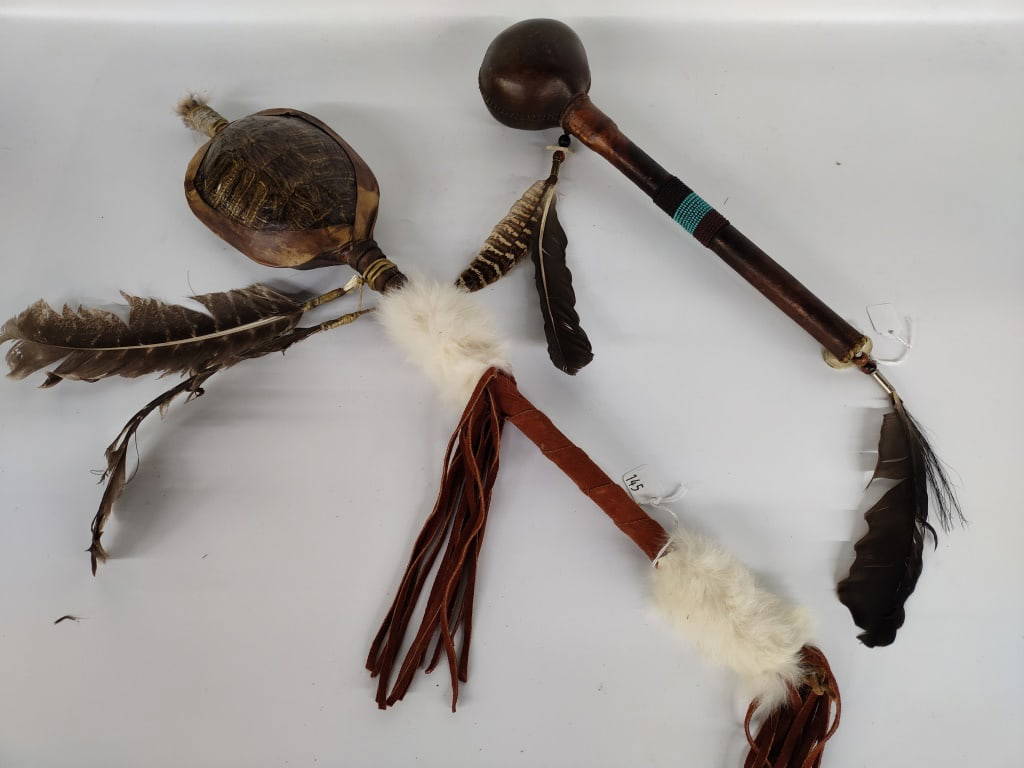 Native American Ritual Turtle Shell Rattles Auction