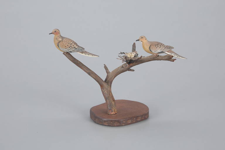 Miniature Dove Family By Allen J. King (1878 1963)