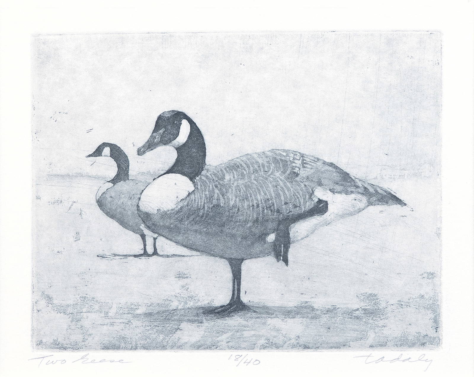 Thomas Aquinas Daly (b. 1937), Two Geese Auction