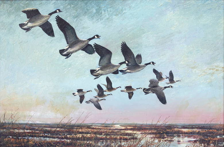 Martin Wayne Willis (1914 1991), Geese, Cheyenne Bottoms