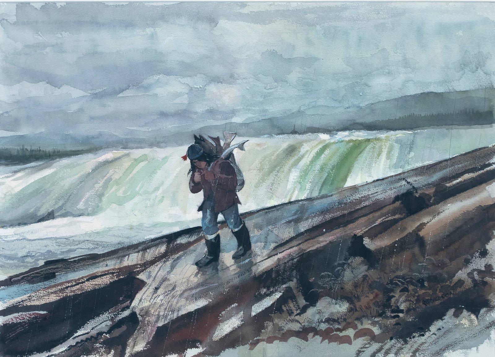 Chet Reneson (b. 1934), Salmon Falls Auction