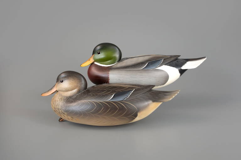Snuggle Head Mallard Pair By George Strunk (b. 1958)