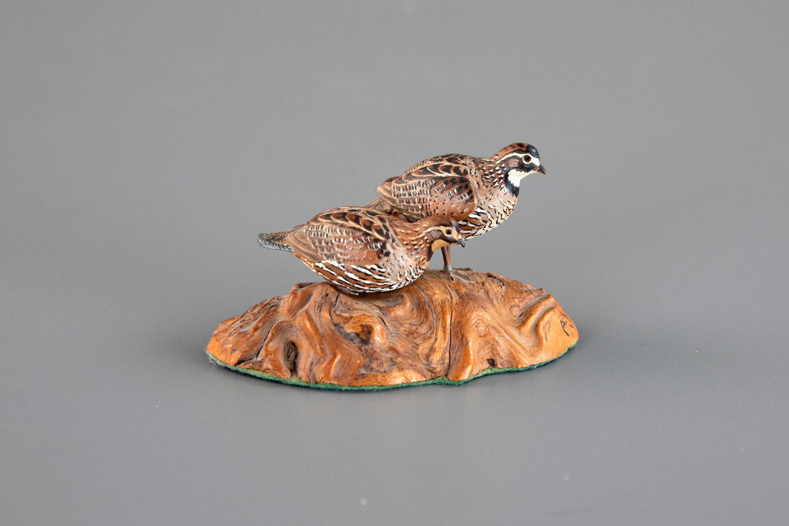 Miniature Bobwhite Quail Pair By Allen J. King (1878-1963) Auction