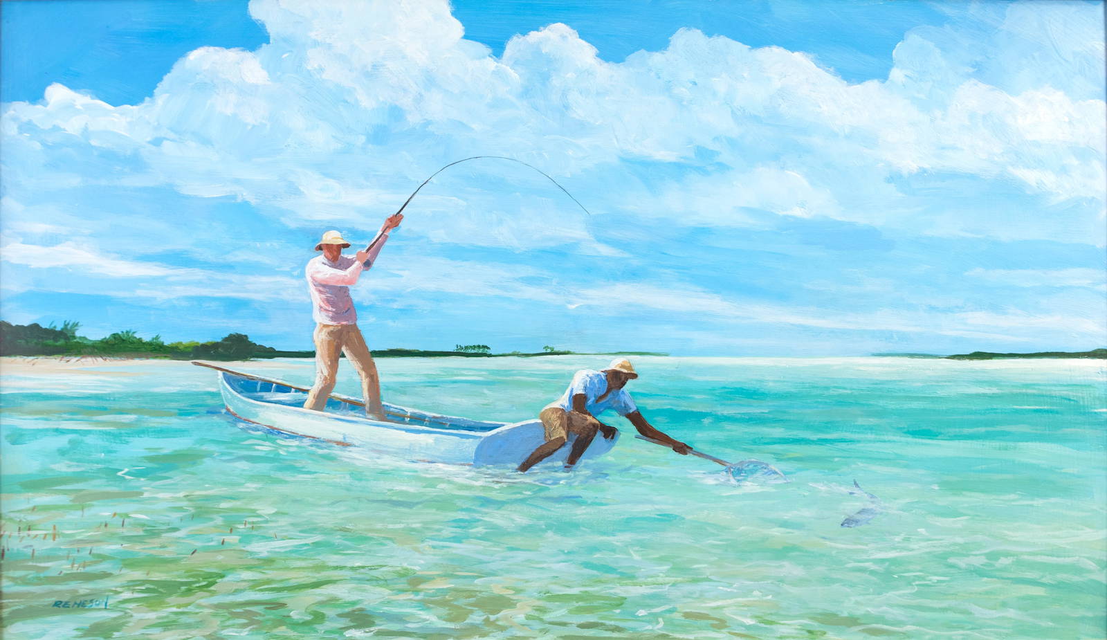 Chet Reneson (b. 1934), The Long Reach Auction