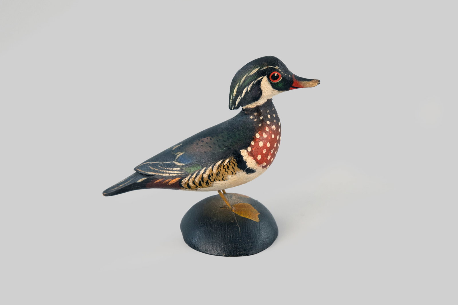 Miniature Wood Duck Drake By A. Elmer Crowell (1862-1952) Auction