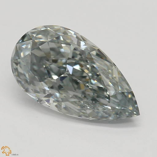 1.53 Ct, Gray Blue/if, Type Iib Pear Cut Gia Graded Diamond