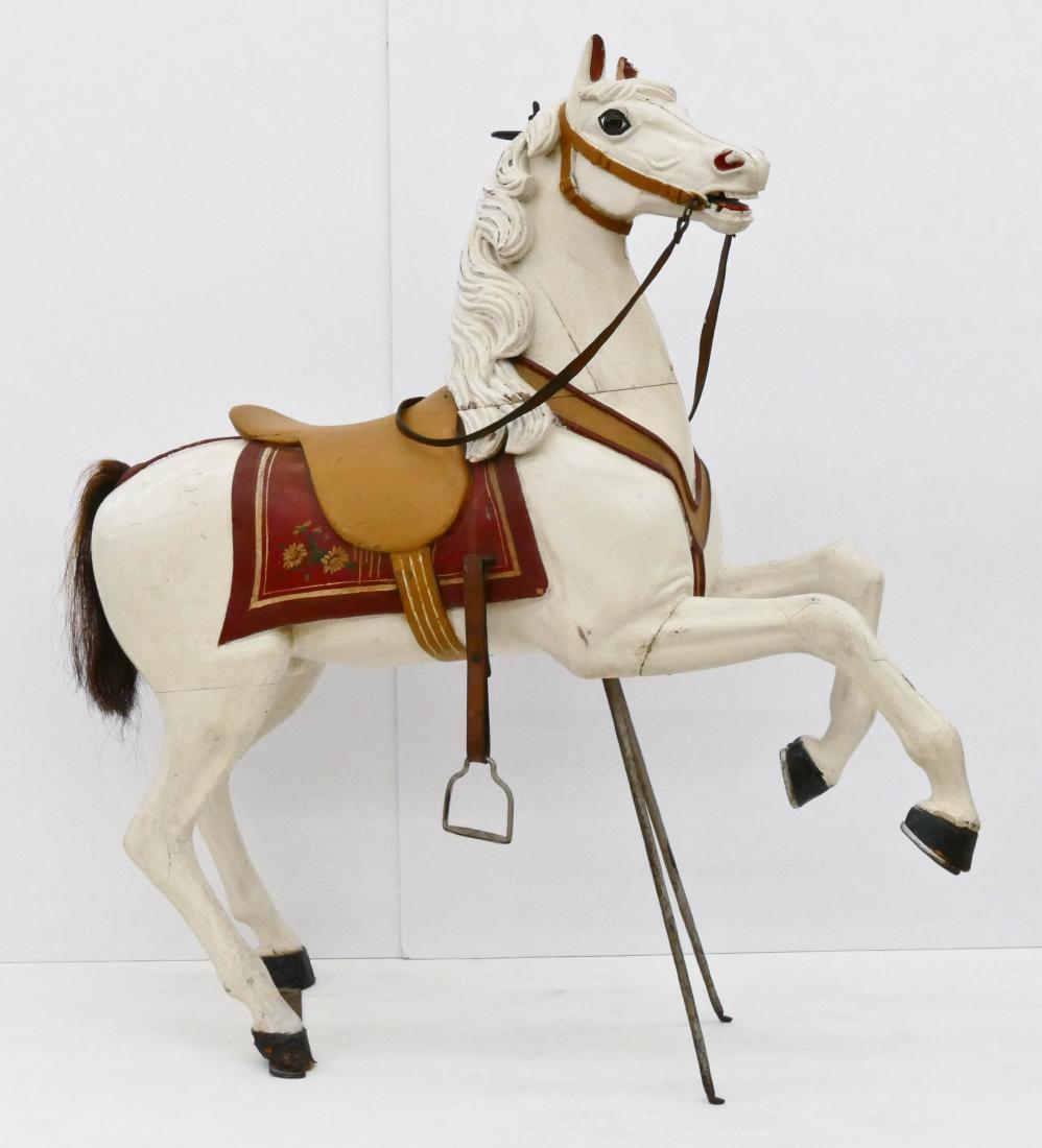 Friedrich Heyn Attributed Carved Wood Carousel Horse