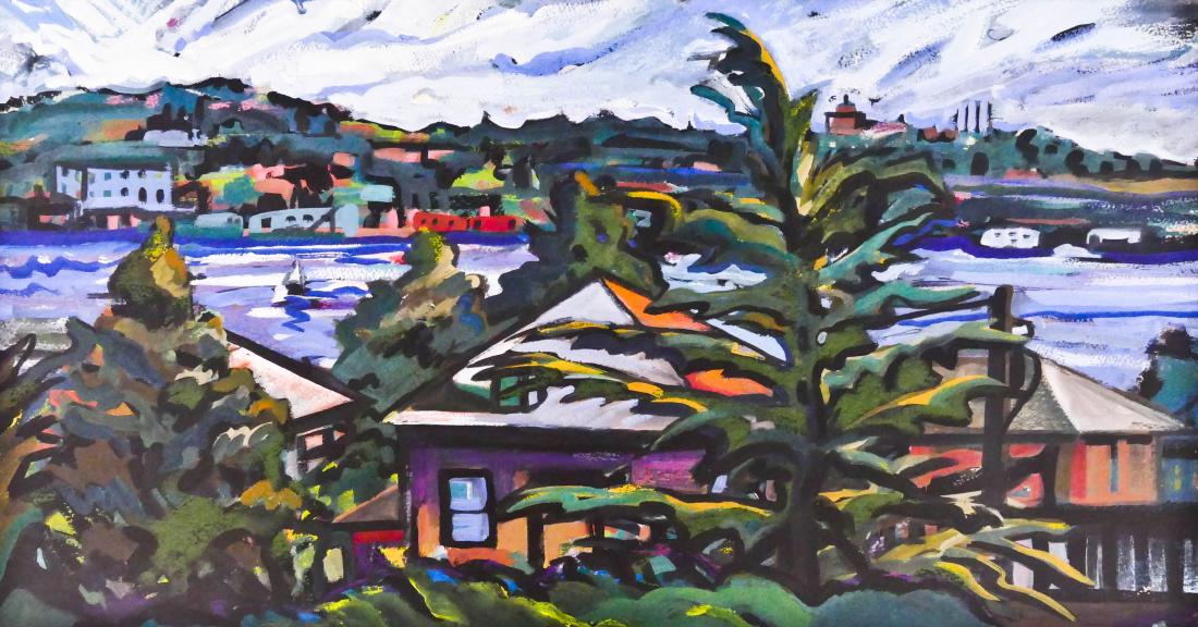 Isabel Kahn (b.1955 Washington) ''City Above the Lake