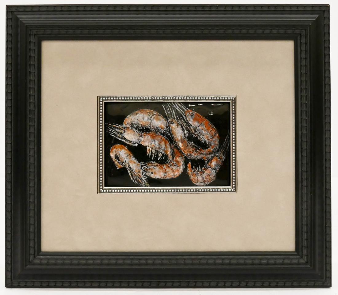 Lisel Salzer (1906-2005 Austrian) Shrimp 1990 Limoge
