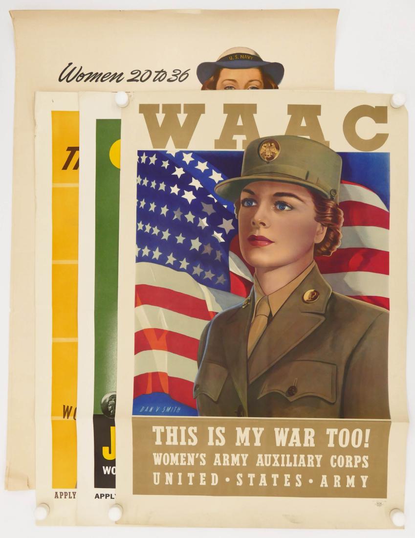 5pc WWII WAAC & Navy Women Recruitment Posters