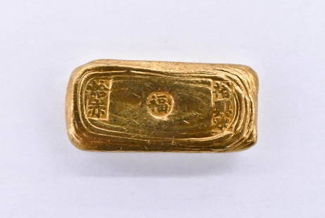 24k Solid Gold Chinese Tael Bullion Sycee Ingot