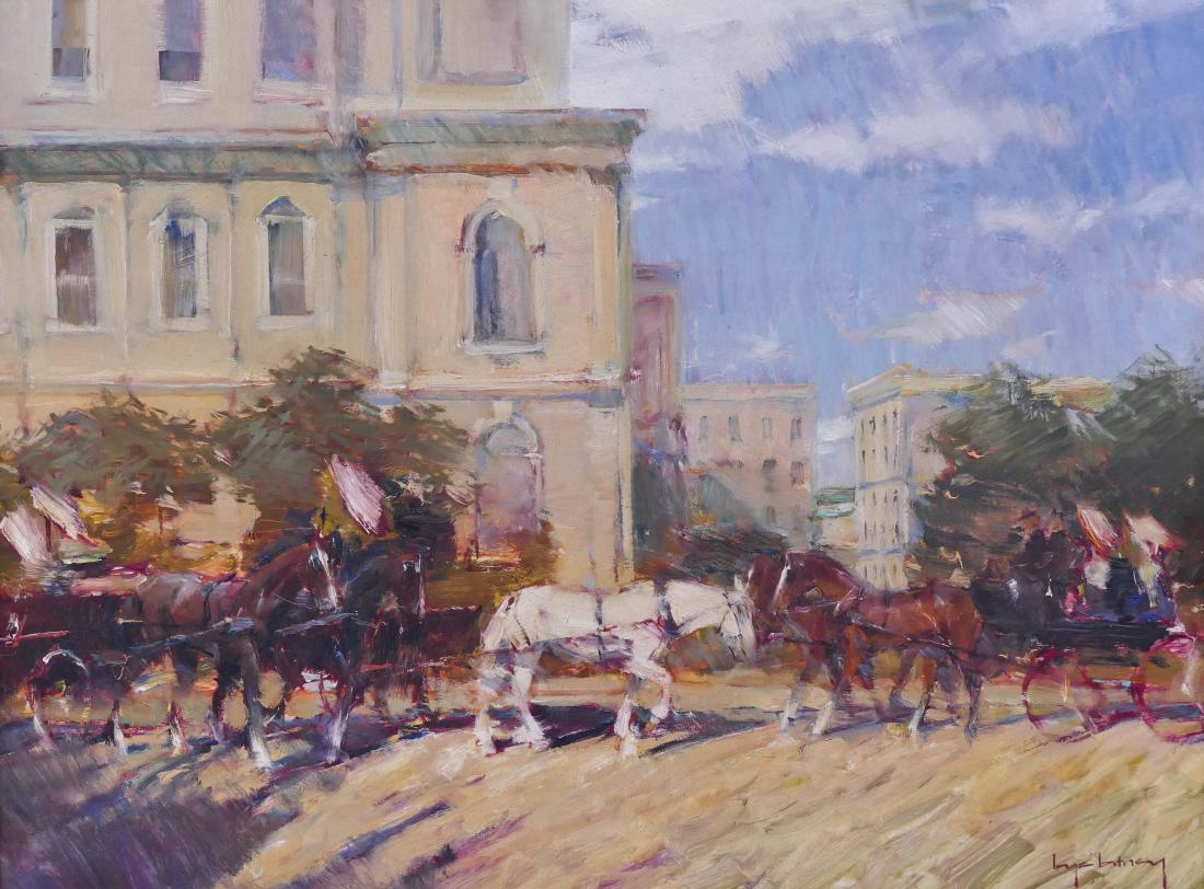 Bye Bitney (b.1960 Montana) Untitled Street Scene Oil