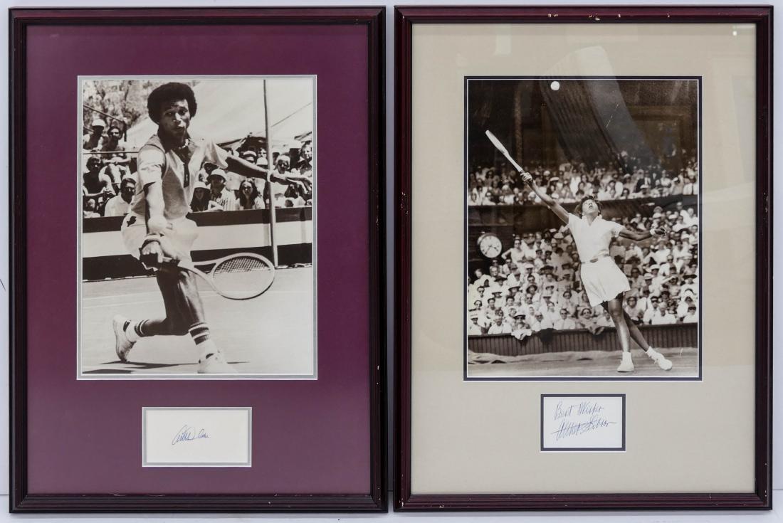 2pc Arthur Ashe & Althea Gibson Tennis Player Framed