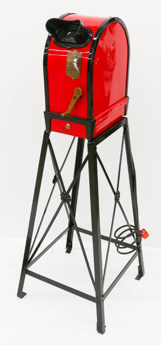 Restored Mutoscope Coin Operated Movie Reel on Stand