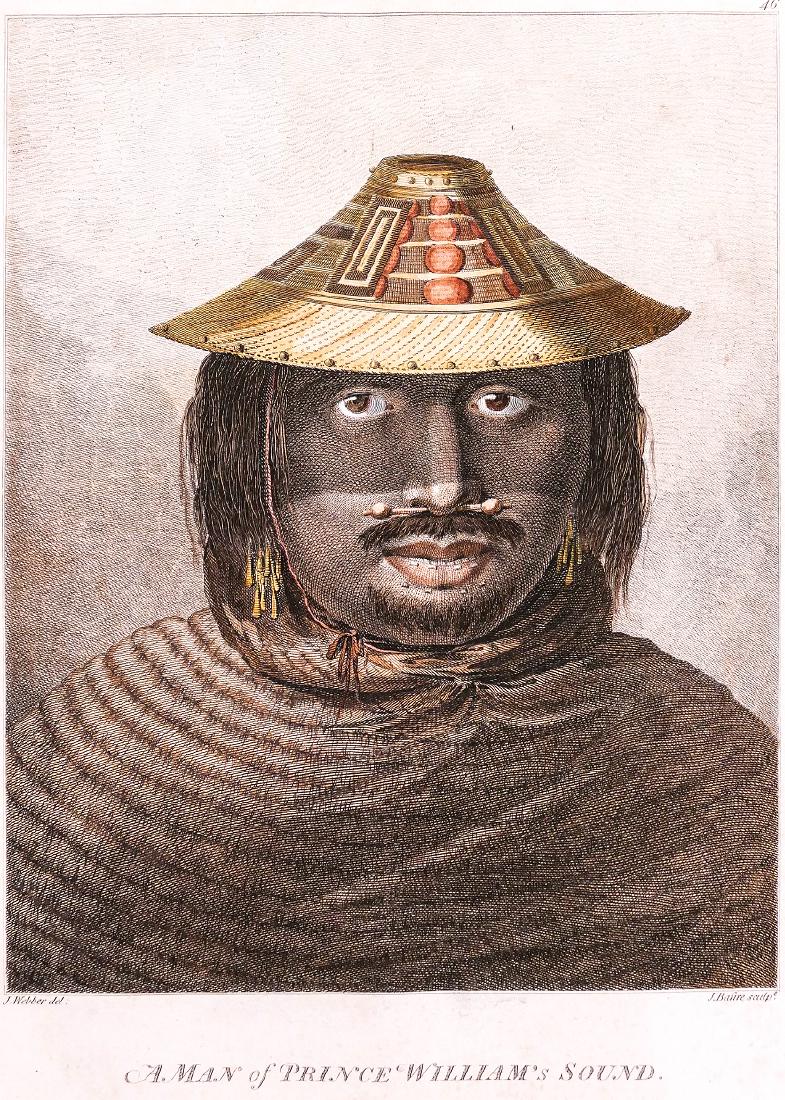 9pc Captain Cook 18th Cent. Native Portrait Tinted