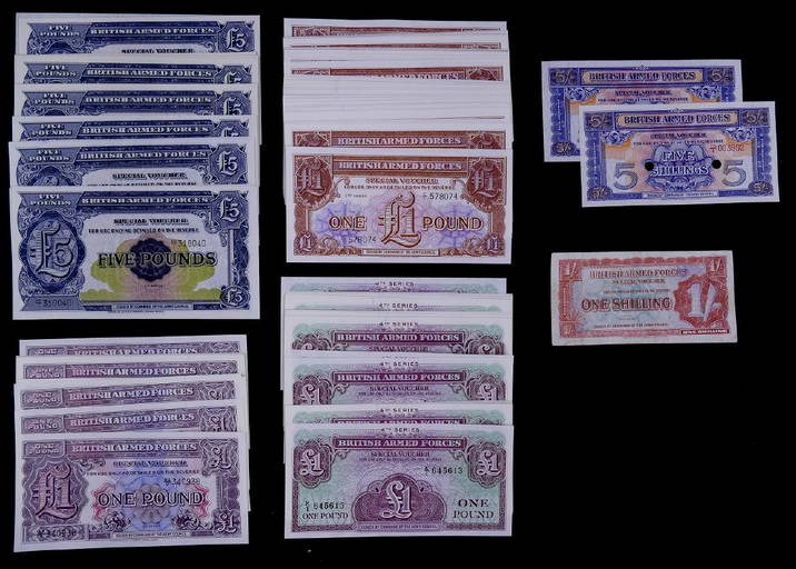622pc British Armed Forces (military) Banknotes Unc