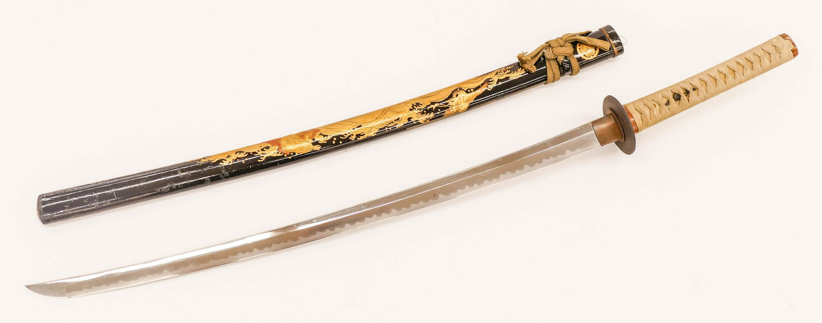 Japanese Meiji Katana Samurai Sword 38''. Gold