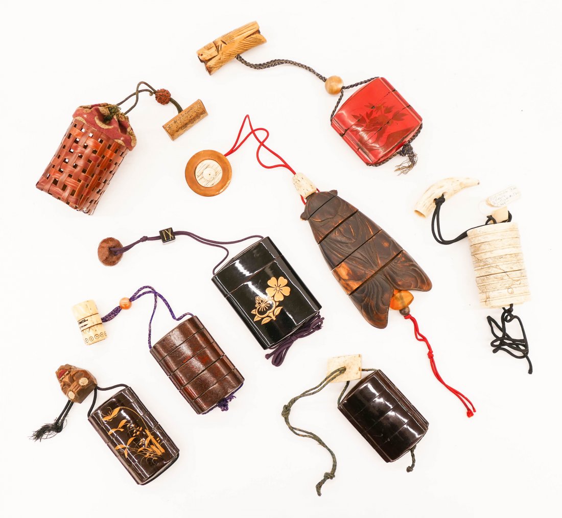 8pc Old Japanese Inro Lacquered and Elk Horn 3" to 6" L - May 28, 2020 ...