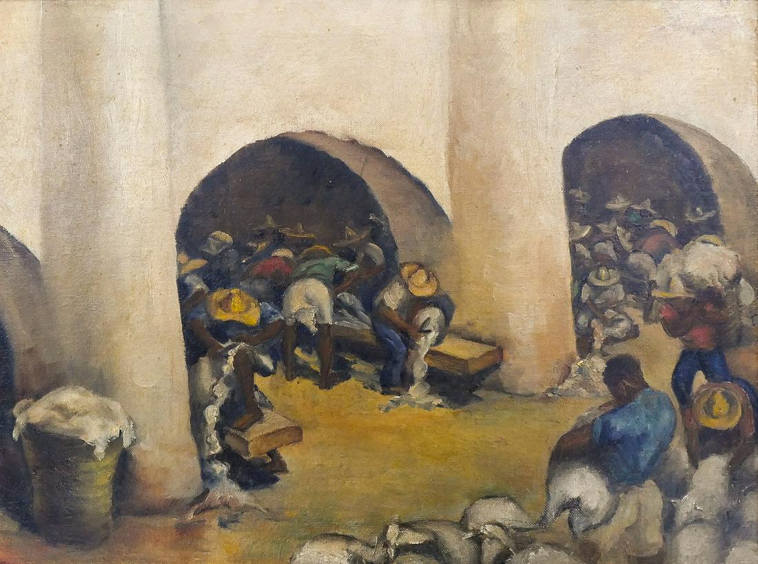 Dorothy Stauffer Hay ''Sheep Shearers'' 1937 Oil - Dec 17, 2020 | MBA ...