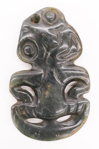 Old Maori Greenstone Hei Tiki Pendant