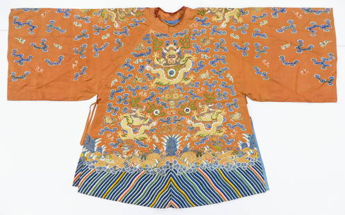 Imperial Royal Family Qing Chi'ing Chinese Dragon Silk