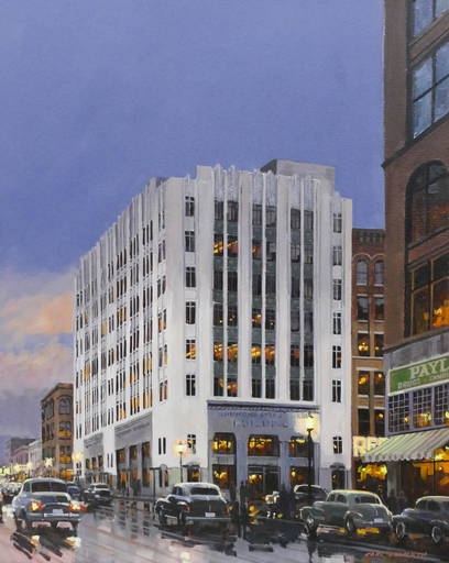 Carl Funseth ''Spokane and Eastern Bank Building'' Oil (#0202) on Jun ...