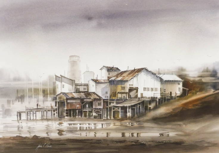 John Ebner ''Fish Town'' Watercolor (#0206) on Jun 09, 2022 | MBA ...