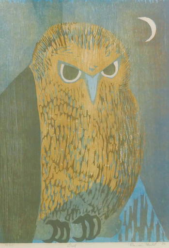 Randi Kjerstad Bull 'Owl' Woodblock, 1970 - Jul 14, 2022 | MBA Seattle ...
