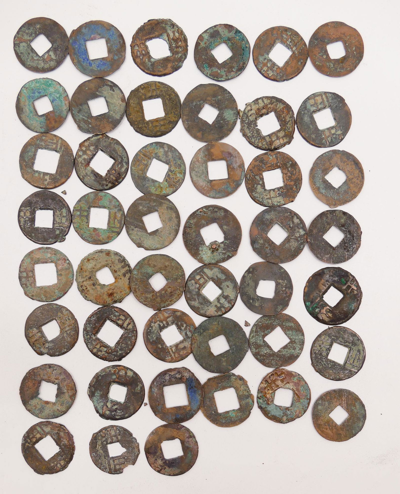 43pc Western Han Dynasty Copper Cash Coins