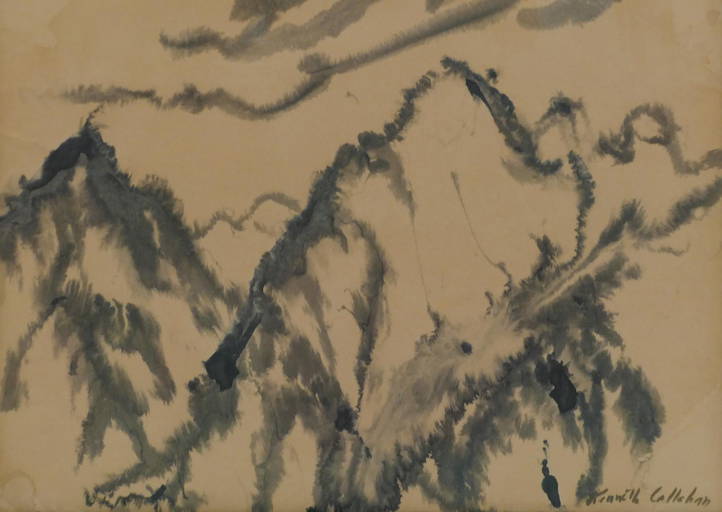 Kenneth Callahan ''Mystic Mountain'' Ink (#0037) on Sep 29, 2022 | MBA ...